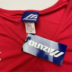 Mizuno | Tops | Mizuno Red Workout Top Sleeveless With White Logo Size ...